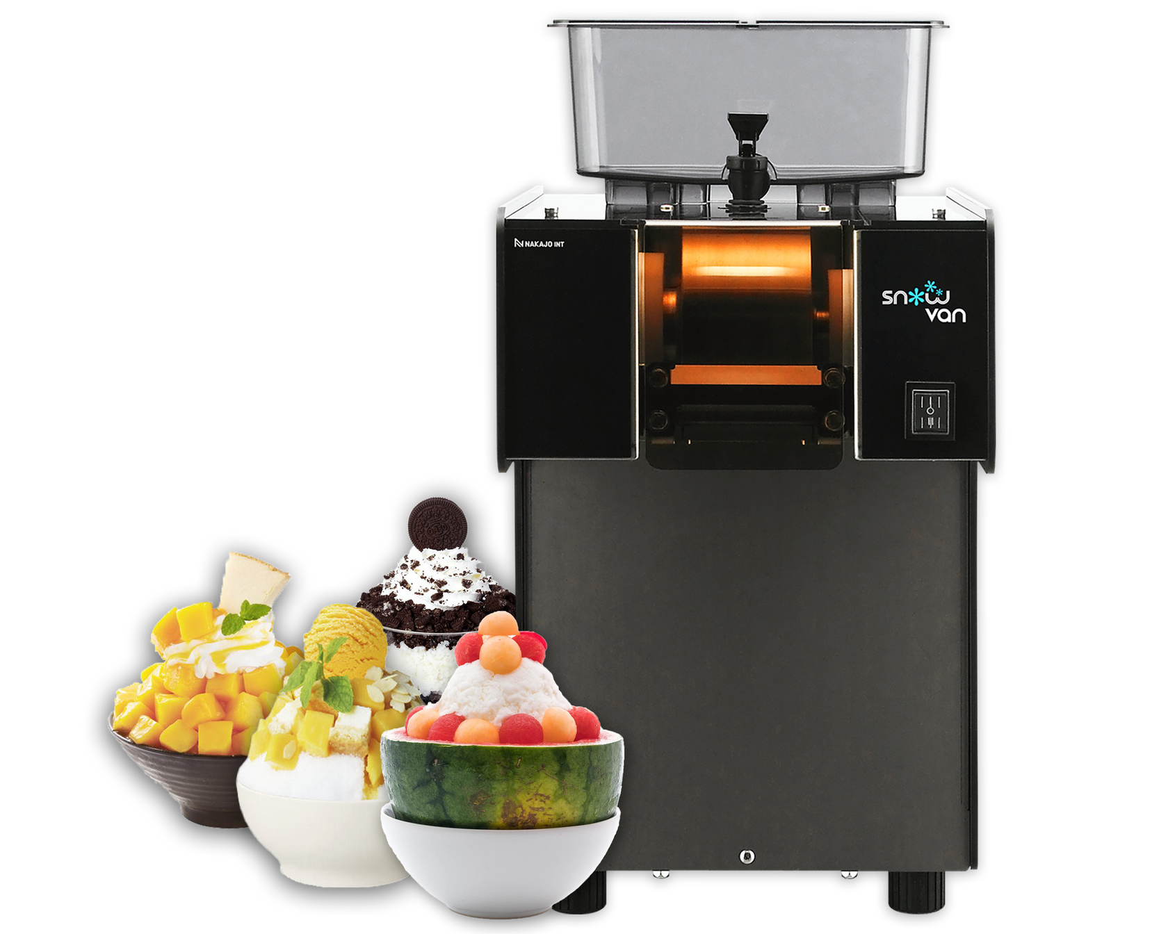 Snowvan Bingsu Machine - Snowflakes Ice Machine for Snowy Desserts ...